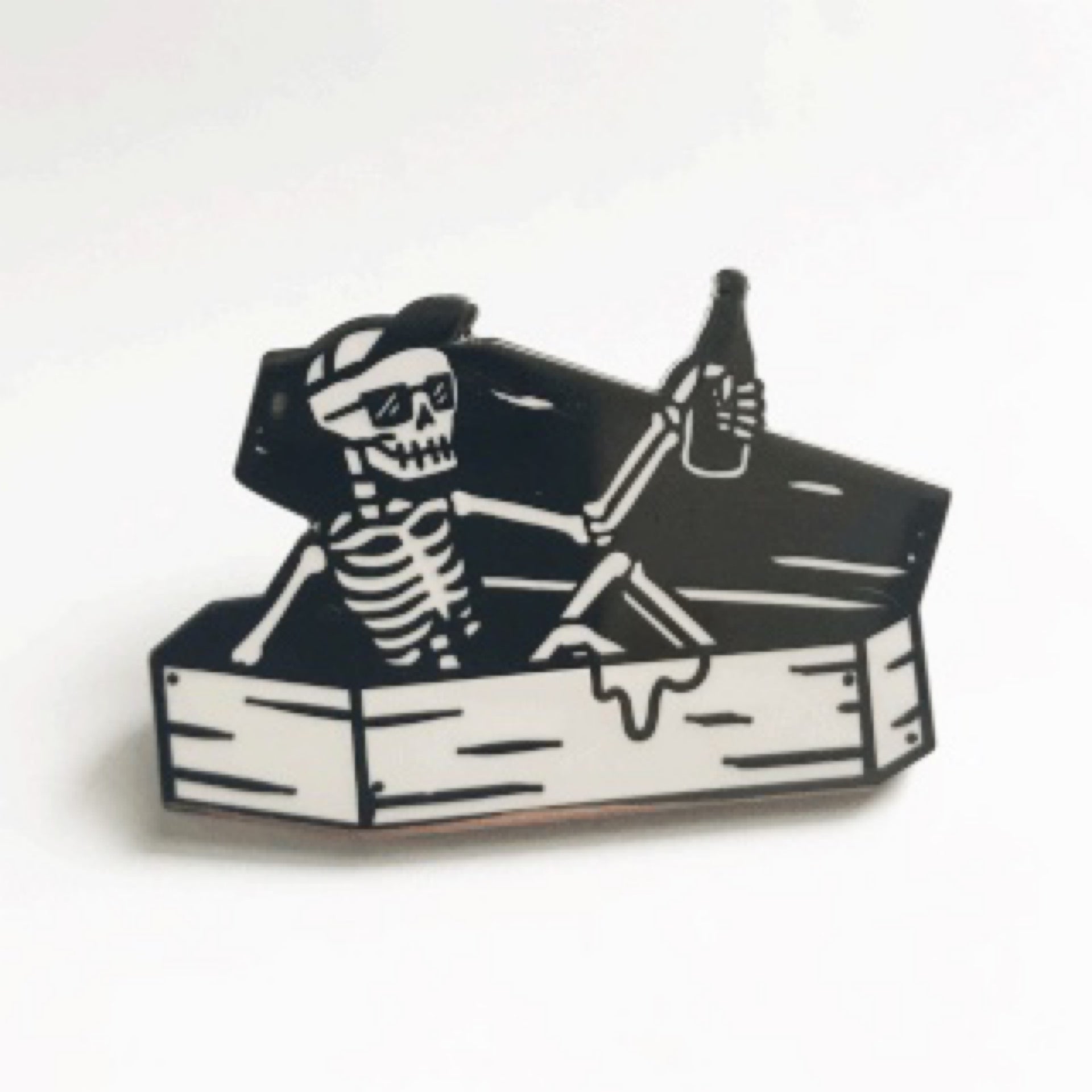 Coffin Guy Enamel Pin | Collins & Coupe