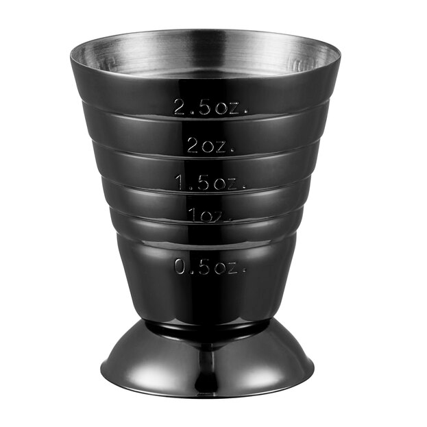 Multi-Unit Stepped Bucket Jigger, Black | Collins & Coupe