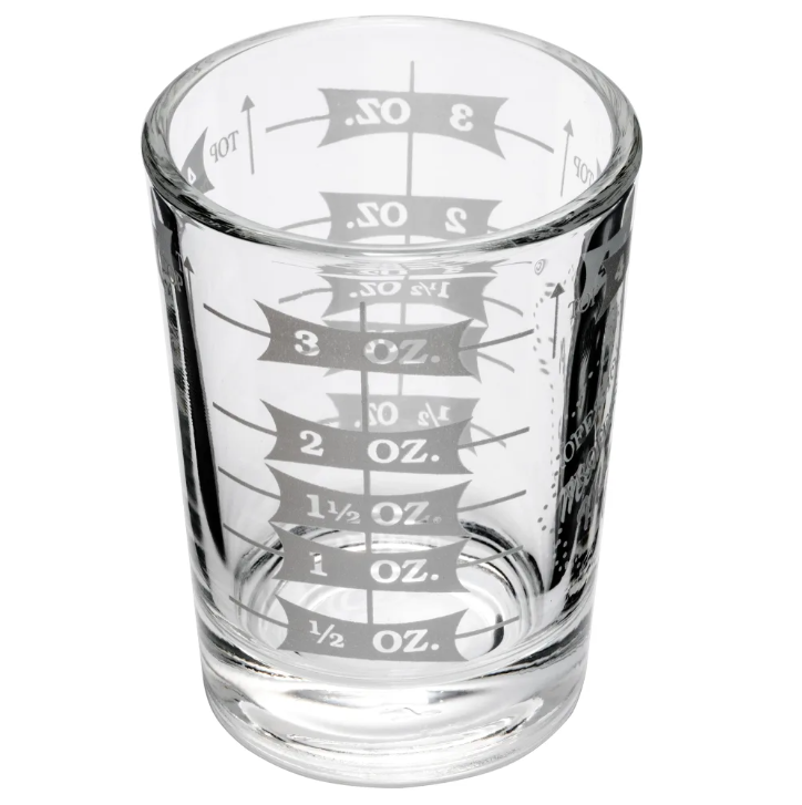Glass Measuring Jigger, 4oz | Collins & Coupe