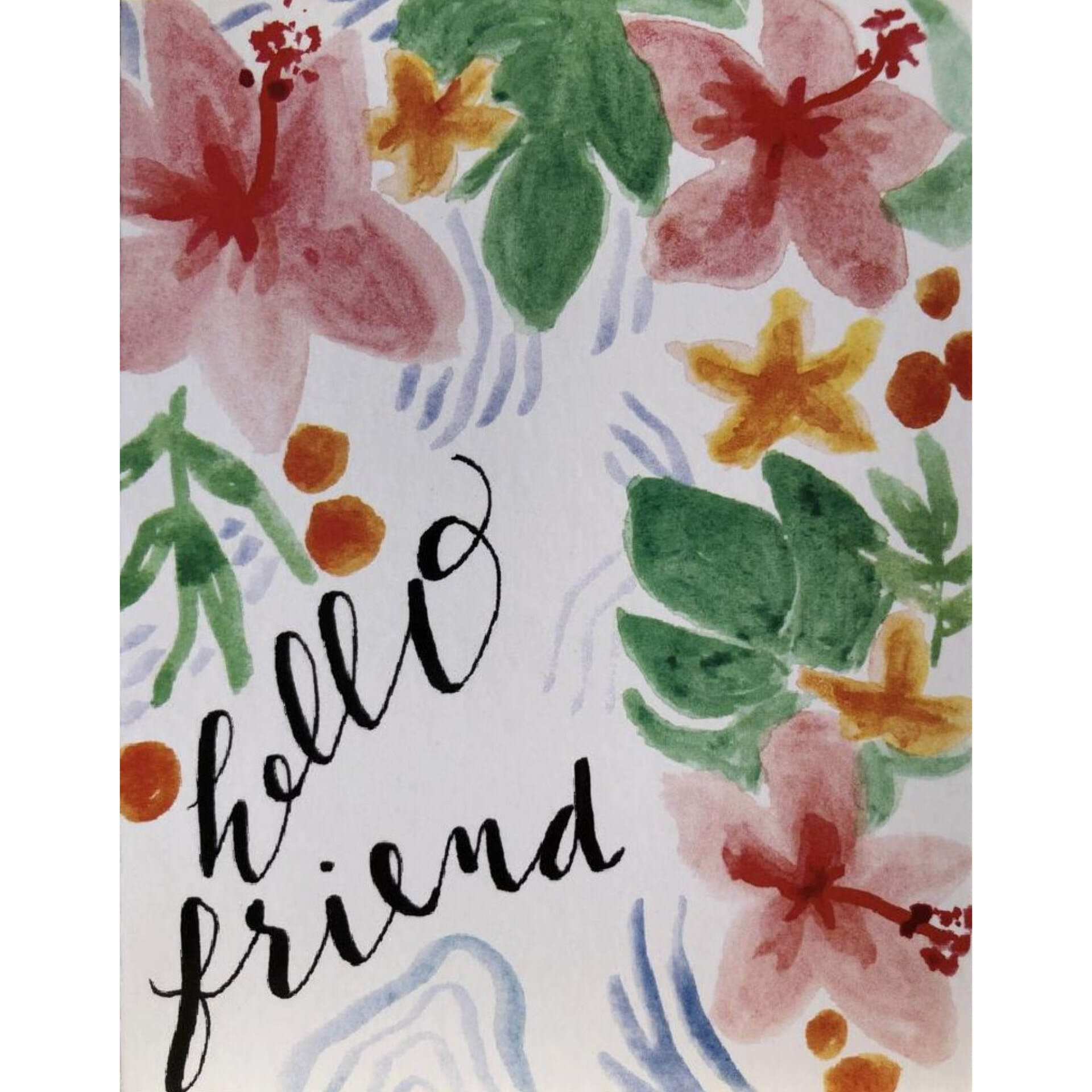 Greeting Card: Hello Friend (Blank Inside) | Collins & Coupe