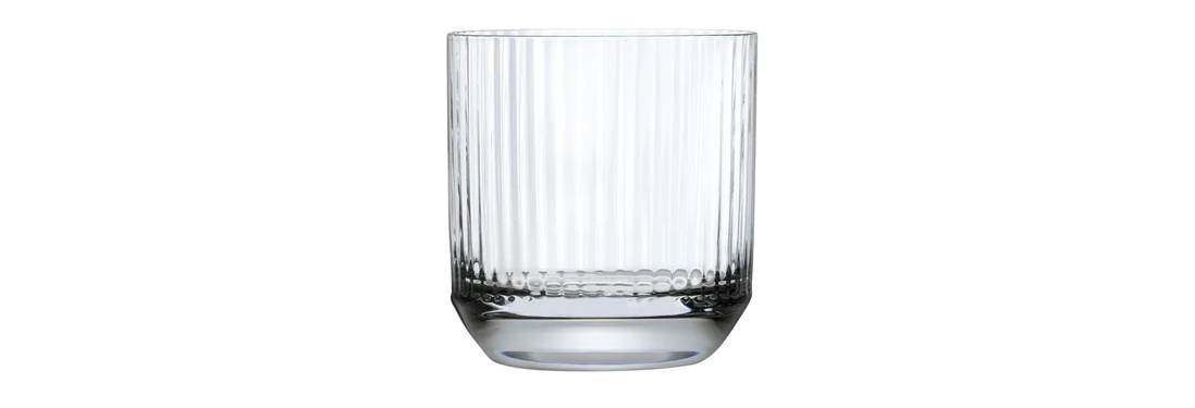 Ribbed Crystal Rocks Glass, Nude, 10.75oz | Collins & Coupe
