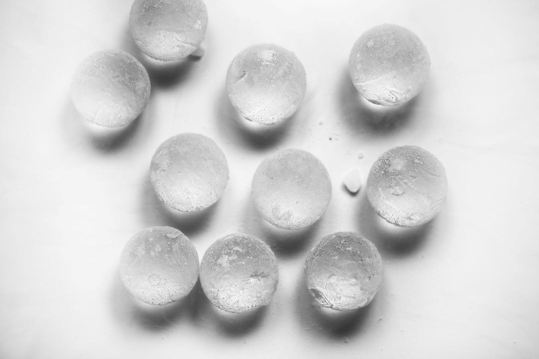 Clear Ice: 2.25" Sphere, Kuramoto Ice | Collins & Coupe