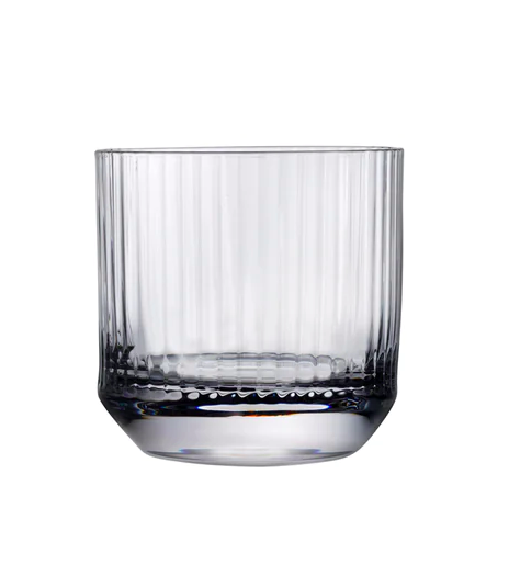 Big Top Ribbed Crystal Rocks Glass, 9oz | Collins & Coupe