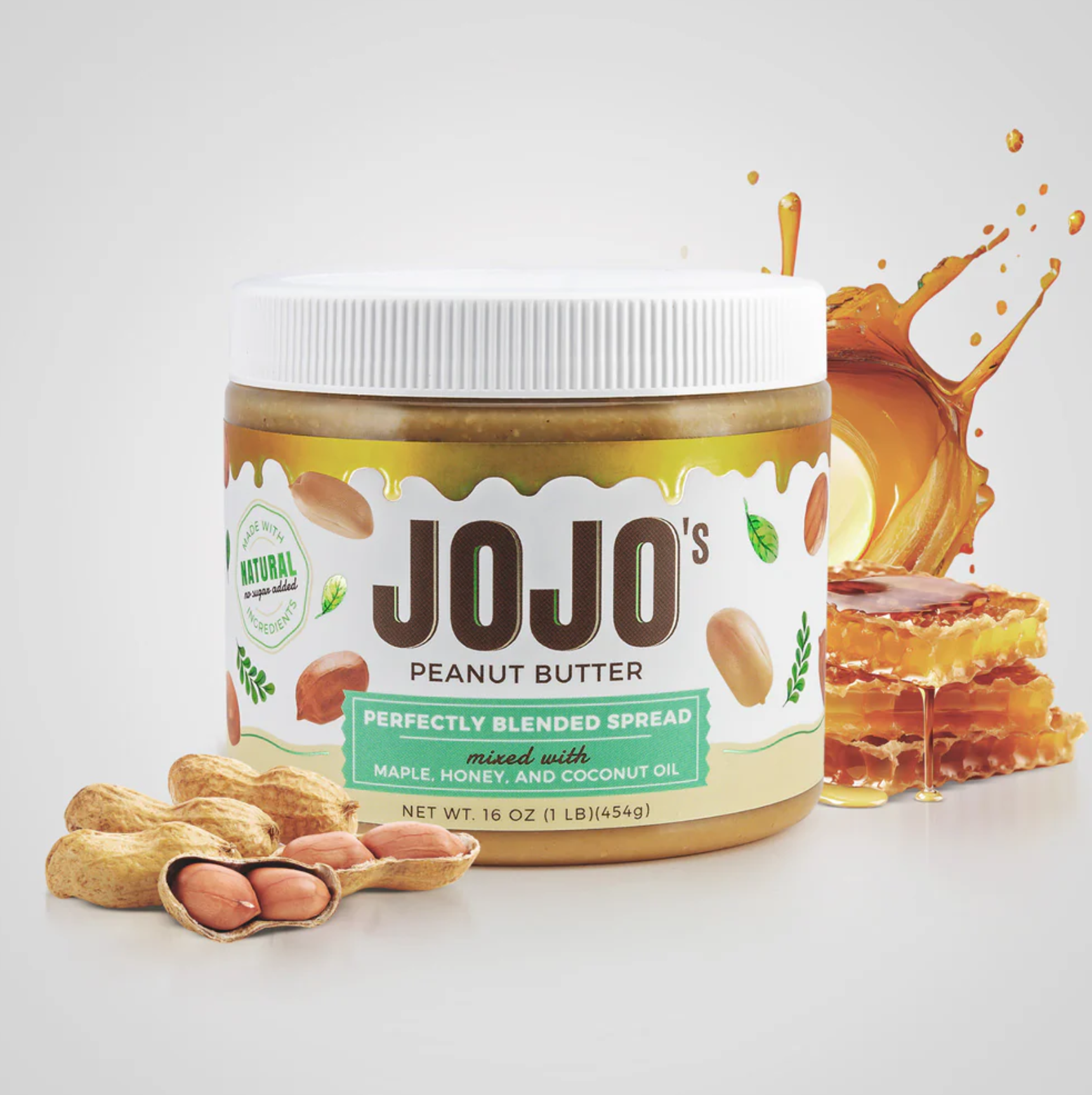 JOJO’s Classic Organic Peanut Butter, 16oz | Collins & Coupe