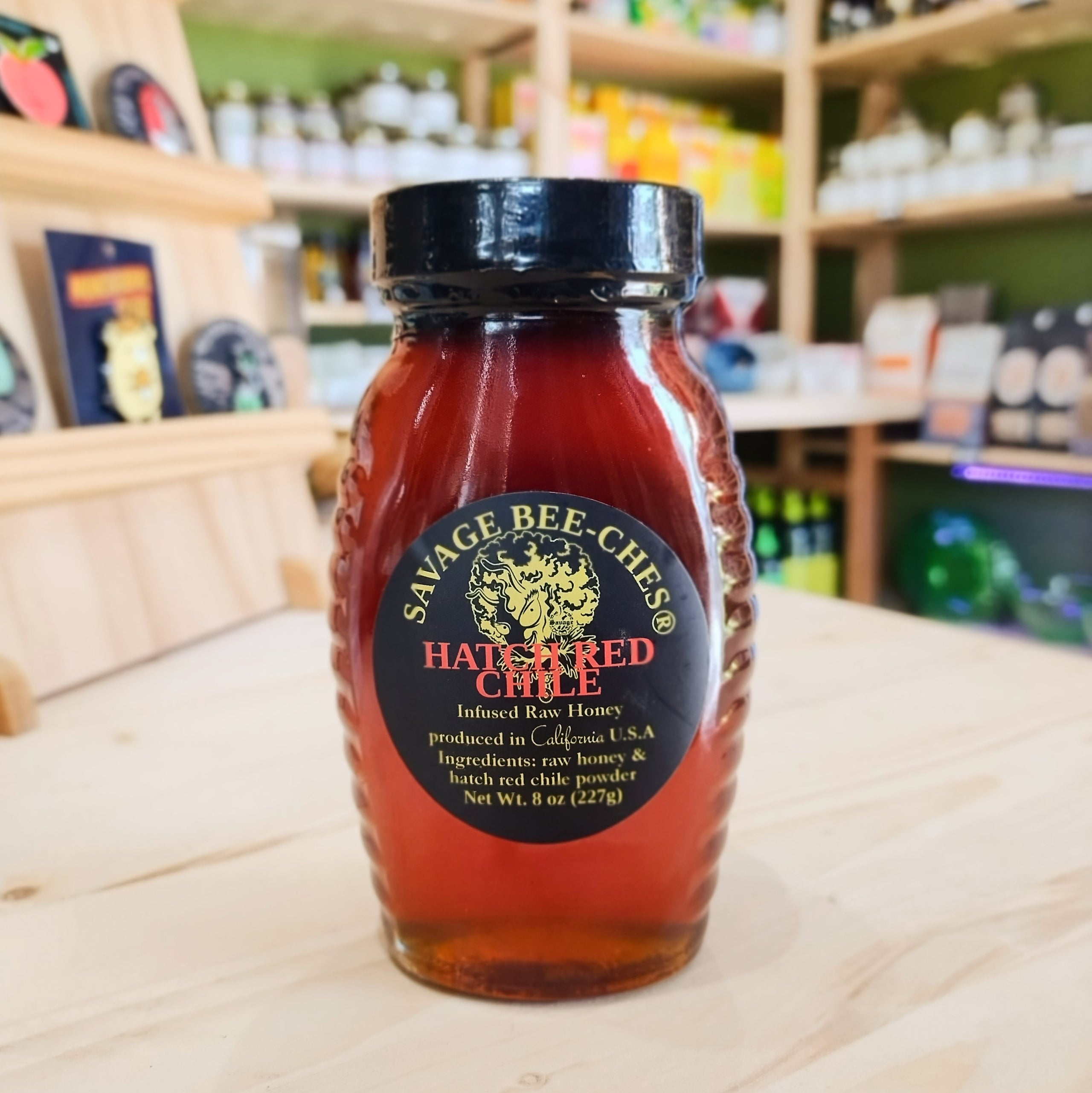 Savage Bee-Chees, Hatch Chile Raw Honey, 8 oz | Collins & Coupe